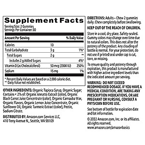 Amazon Brand - Solimo Vitamin D3 2000 IU, 160 Gummies (2 per Serving), Orange, Lemon & Strawberry