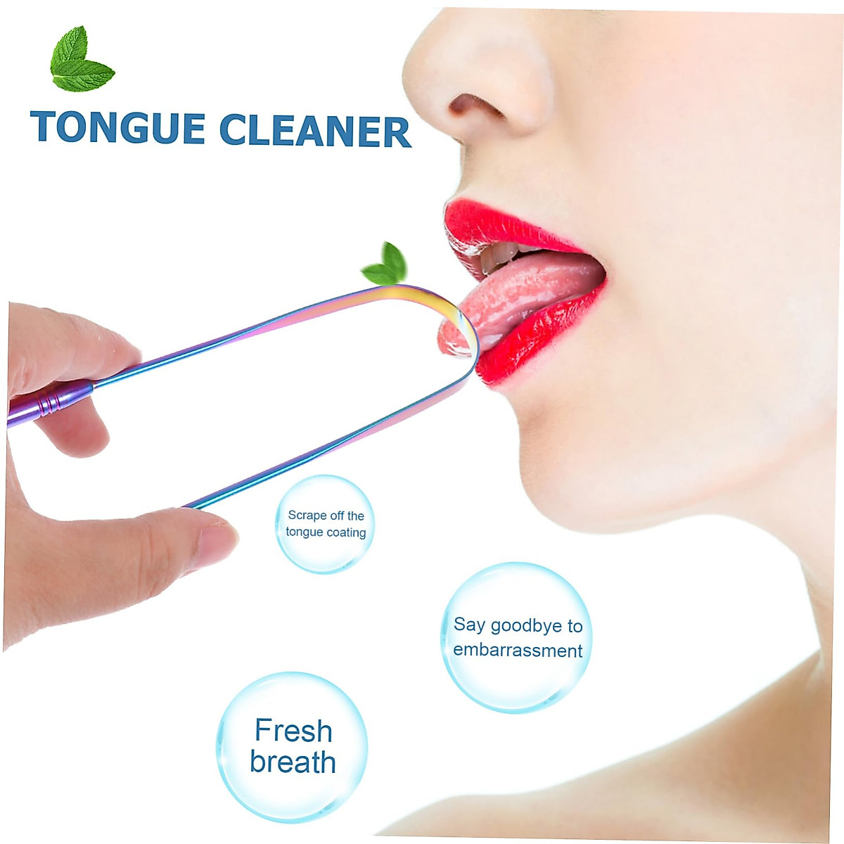 1 Set Brush and Scraper Oral Care Scraper Scraper Oral Care Tool Oral Care Supply Cleaning Brush Stainless Steel Coating Scraper