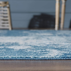 LUXE WEAVERS Abstract Blue 5x7 Area Rug