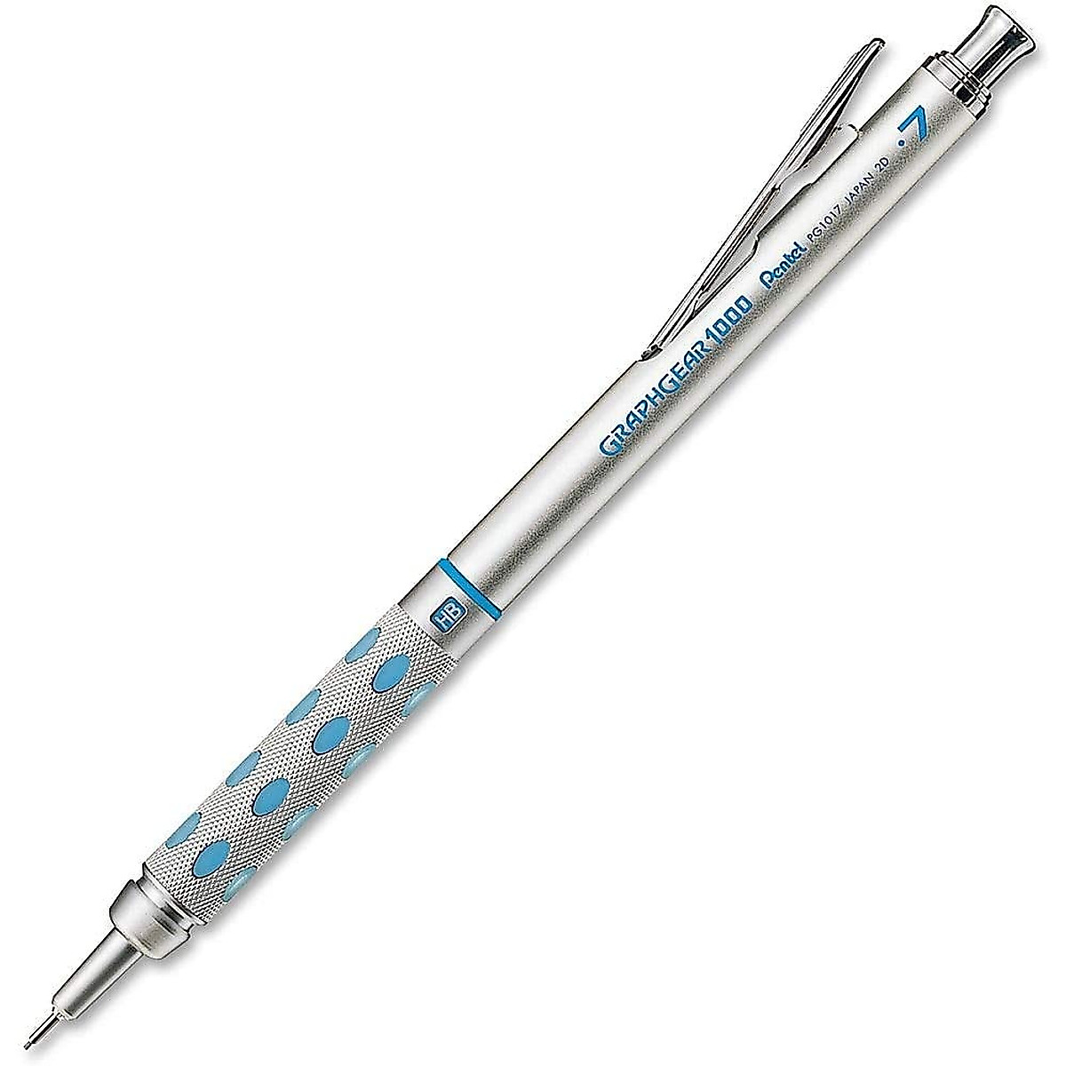 Pentel Graph Gear Mechanical Pencil 1000 - Automatic Drafting Pencil - 0.7mm Lead Size - Blue Barrel - Includes Lead Refills & Eraser