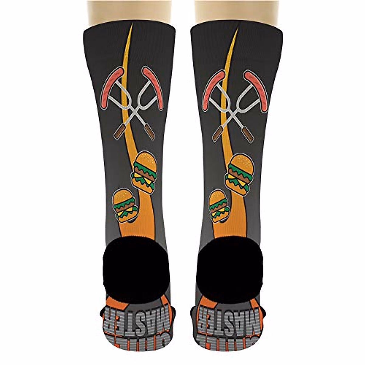 ThisWear Manly Birthday Gifts for Dad Grill Master Accessories BBQ Lover Gifts 1-Pair Novelty Crew Socks