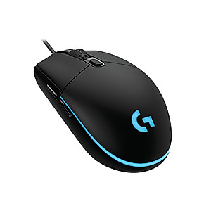 Logitech G203 Prodigy Wired Gaming Mouse, 8,000 DPI, RGB, Lightweight, 6 Programmable Buttons, On-Board Memory, Compatible with PC/Mac - Black