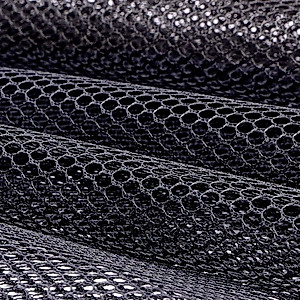 Pllieay 29.5 X 59 Inch Black Mesh Fabric Slightly Stretchy for Backpack Pocket and Straps, Netting Clothes, Netting Bag Shopping Bag