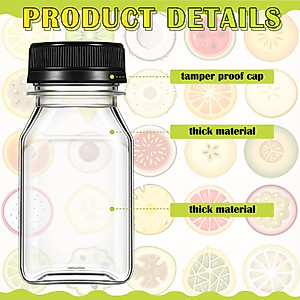120 Pcs 4 oz Mini Plastic Juice Bottles with Leak Proof Caps Reusable Drink Beverage Containers with Lids Empty Clear Fridge Bottles Bulk for Juice Milk Smoothie Drinking Beverage for Home or Take out