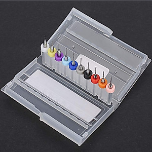 KIKYO Drill Bits, 10pcs 0.3-1.2mm Tungsten Steel Durable Drill Bit for PCB Circuit Board