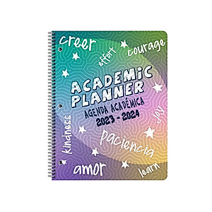 Dated Bilingual Elementary Student Planner for the 2023-2024 Academic School Year, Large (8.5" by 11") Matrix Style Datebook with Classic Bilingual Elementary Matrix Cover