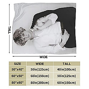 MEROHORO Evan Peters Blanket (3 Sizes), Warm, Lightweight & Cozy, Super Soft & Comfy Flannel Blanket, Fleece Blanket, Microfiber Anti-Pilling Plush Blanket for Couch, Bed, Sofa, 50"x40"