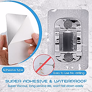 Thinp Strong Adhesive Shower Holder, Handheld Shower Head Holder No Drilling Wall Mounted Shower Bracket Shower Hose Holder for Handheld Shower Head