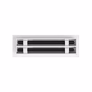 BUILDMART - 12x4 Modern AC Vent Cover - Decorative White Air Vent - Standard Linear Slot Diffuser - Register Grille for Ceiling, Walls & Floors - Texas Buildmart