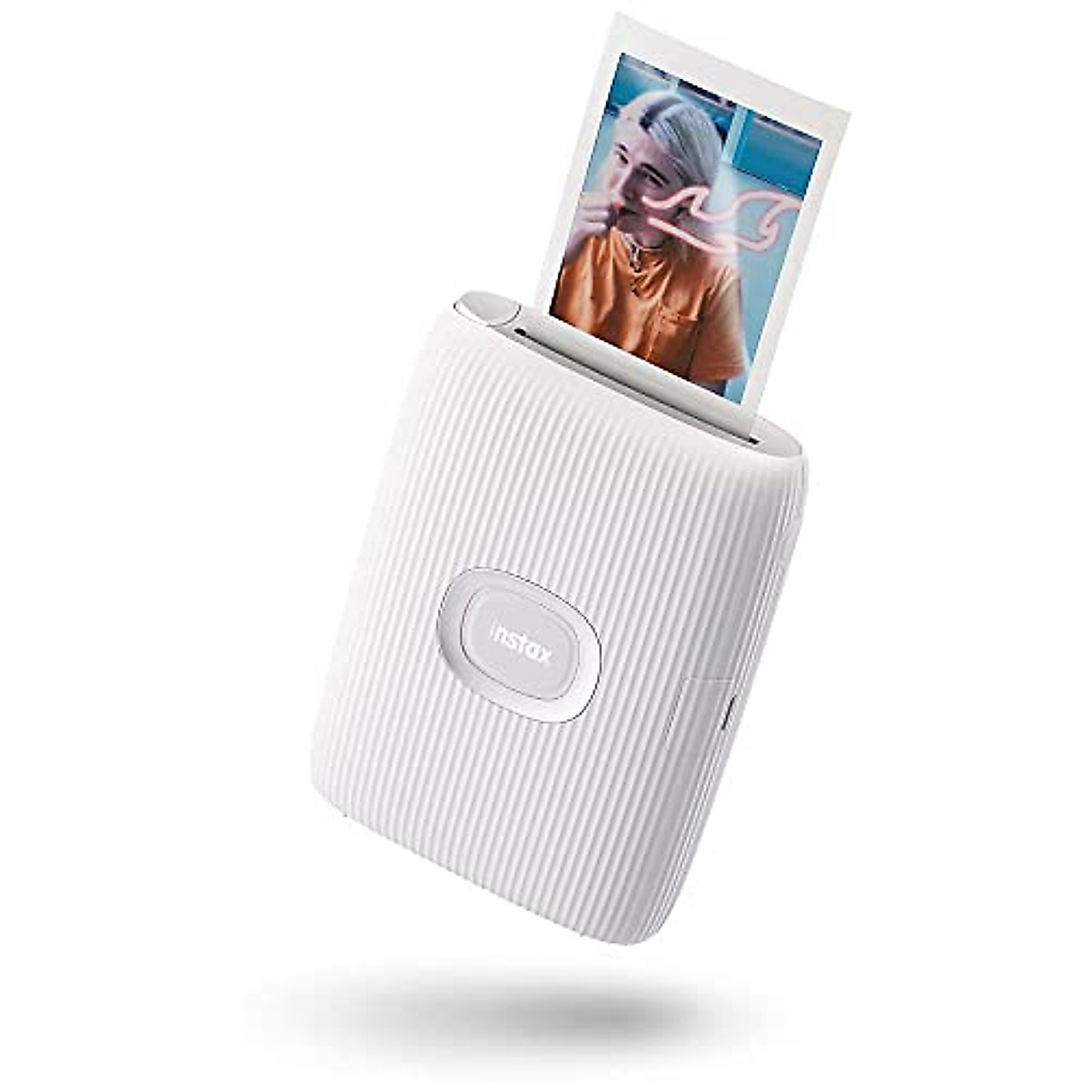 Fujifilm Instax Mini Link Instant Smartphone Printer (ASH) with Instax Film Pack (2 Items)