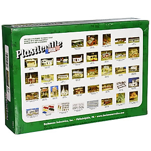 Bachmann Trains - PLASTICVILLE U.S.A. BUILDINGS – CLASSIC KITS - TRAILER PARK - 3 TRAILERS & FLAG POLE w/FLAG - O Scale