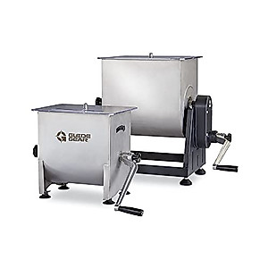 Guide Gear Stainless Steel Manual Meat Mixer Hand Tool Mixing Machine, 17 lb-4.2 Gallon Capacity, 4.2 Gallon Capacity
