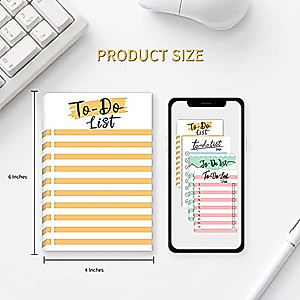 SIMPWAY to Do List Notepad, 200 Sheets 4.0 x 6.0 Inches to Do List Planner Sticky Notes, Grocery List, Reminders, Suitable for Work Planner, Daily to-do List Planner, Academic Planner, 4 Cute Designs