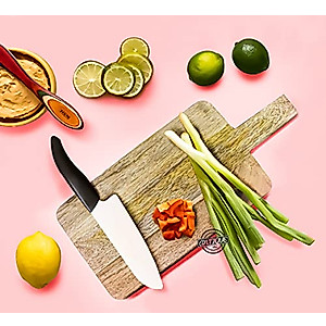 Wood Cutting Board for Kitchen Butcher Block, Meat, Cheese Vegetables, Fruits,with Grip Handle