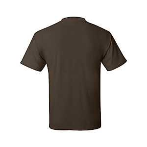 Hanes mens 5.2 oz. 50/50 ComfortBlend EcoSmart T-Shirt(5170)-Dark Chocolate-XL
