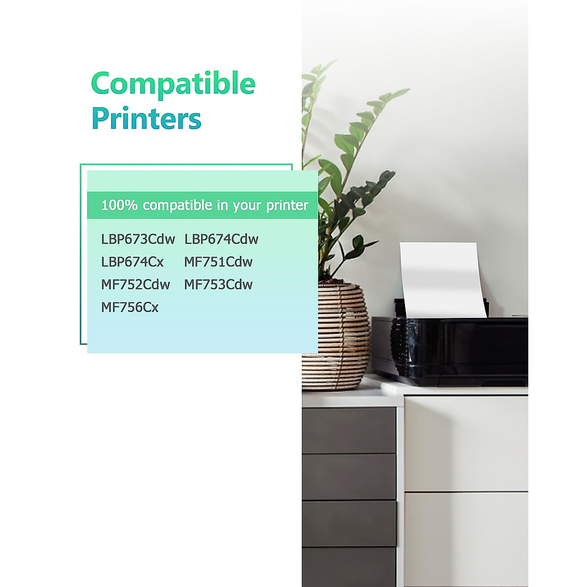 069H Toner Cartridge Compatible Replacement for Canon 069 for imageCLASS MF753Cdw MF751Cdw LBP674Cdw Printer (1 Yellow)