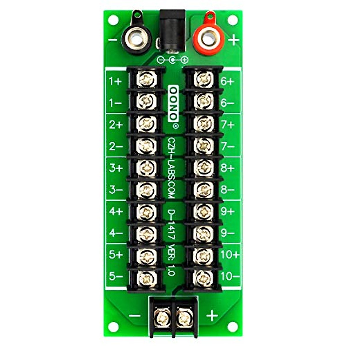 20Amp 2x10 Position Barrier Terminal Block Distribution Module for AC DC