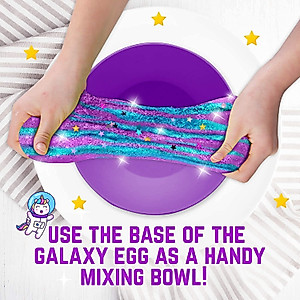 GirlZone Egg Surprise Galaxy Slime Kit for Girls, 41 Pieces to Make Glow in The Dark Slime, DIY Slime with Glitter, Fun Slime Kits for Girls 10-12