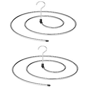 BinaryABC Spiral Shaped Bed Sheet Towels Clothes Scarf Blanket Drying Hanger,Space Saving Clothing Drying Rack Holder,2PCS