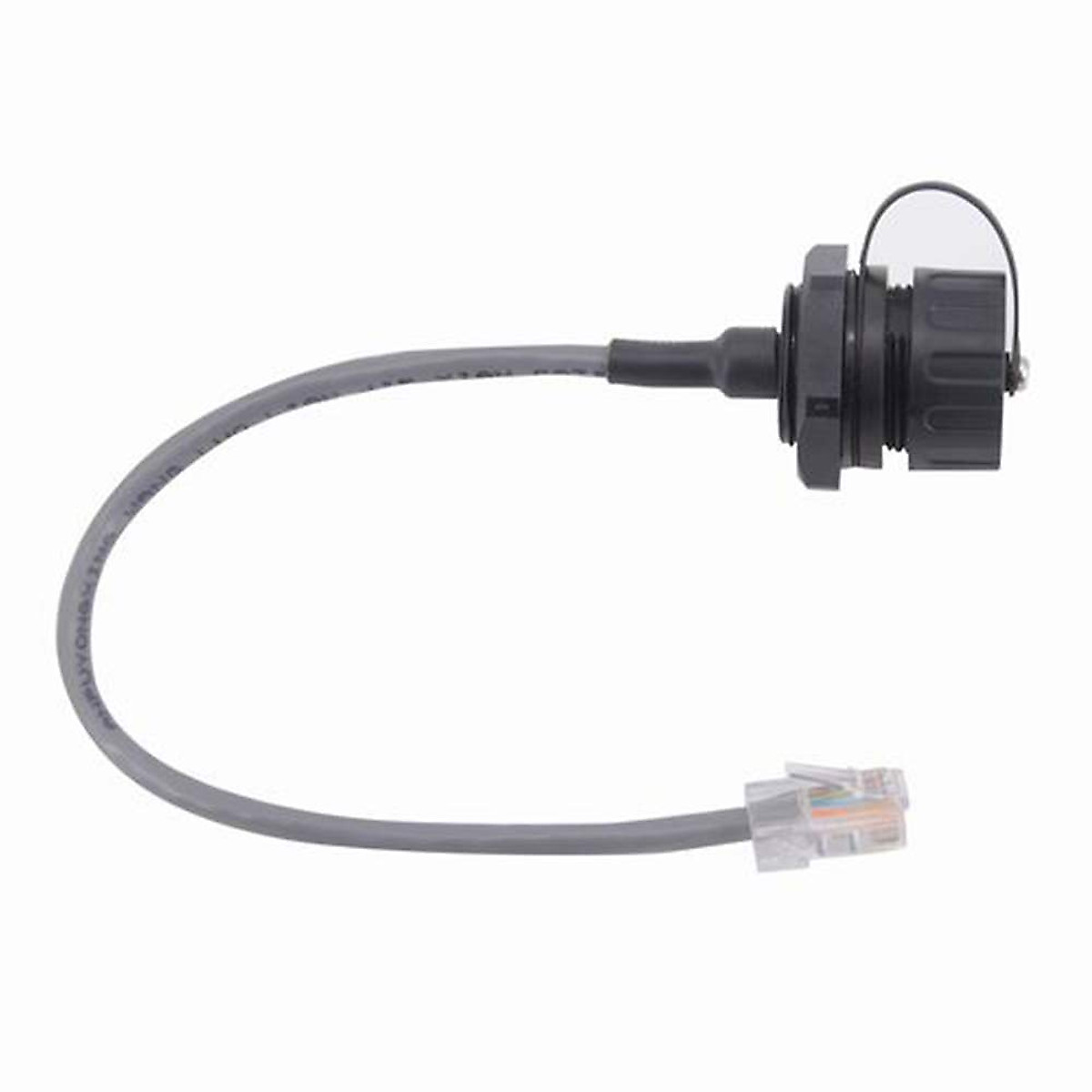 ANMBEST 5PCS Panel Mounting RJ45 Waterproof Connector M25 Cat5/5e Ethernet LAN Cable Coupler with Waterproof/Dust Cap Cover 25cm Network Cable for Outdoor Network