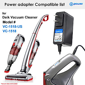 T POWER 26.5V Charger for Inse N6 N6S N5 N5S V70 & Deik ZB1516 VC-1518-US MT-1206 MT-1616 Cordless Vacuum Cleaner YLJXA-T260040 Ac Dc Adapter Class 2 Power Supply