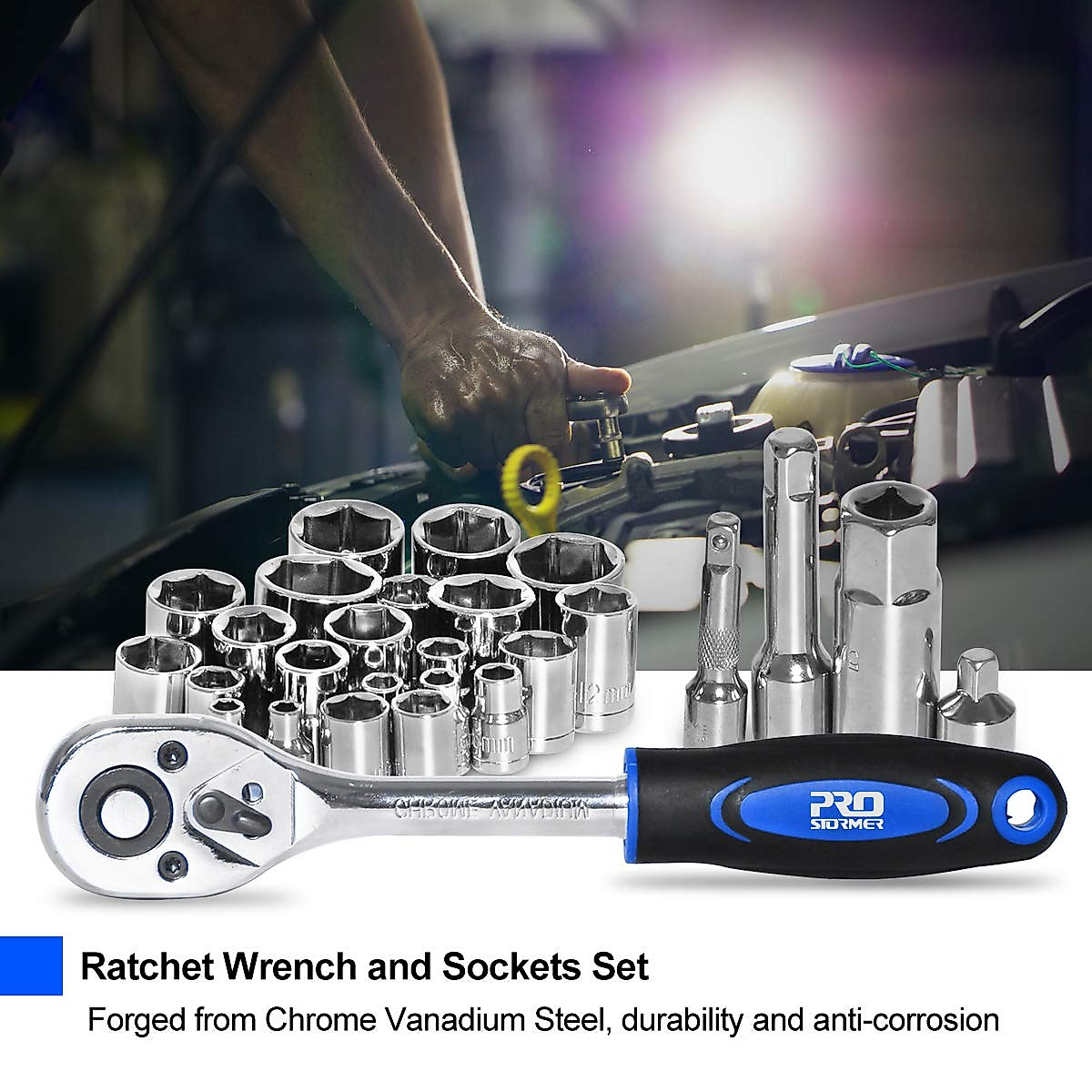 Prostormer 198-Piece General Household Hand Tool Set, Multi-Purpose Basic Home Repair Tool Kit with Wide Mouth Open Storage Tool Bag for DIY and Home Maintenance