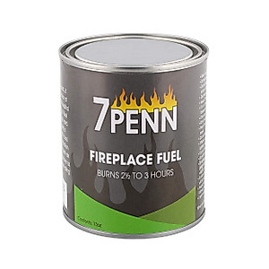 7Penn Gel Fireplace Fuel Cans, 13oz - 12 Pack Fire Pit Gel Fuel Cans for Fireplace, Fire Bowls, and Chafing Dishes