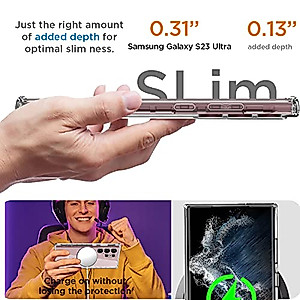 AICase for Samsung Galaxy S23 Ultra Case Clear Full Body Rugged [Never Yellowing] [Military Grade Anti-Drop] Bumper Silicone Heavy Duty Protection Shockproof Cover for Samsung S23 Ultra Case 6.8"