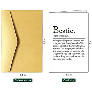 Bestie Definition Card, BFF Greeting Card, Funny Best Friend Birthday Card, Bestie Sister Friendship Card for Women Lady Girl