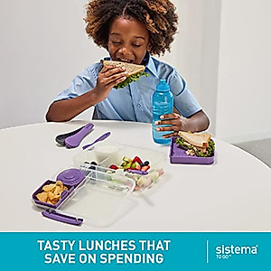 Sistema Bento Box Adult Lunch Box with 2 Compartments