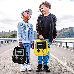 Ruokey Game Lunch Bag, Reusable Insulated Thermal Lunch Box for Gamer, Reusable Portable Lunchbox (Gamer-BK-R)