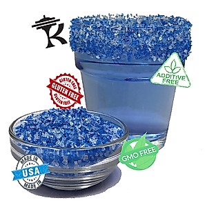 Snowy River Blue Dream Cocktail Sugar - Kosher All Natural White and Blue Cocktail Rimmer and Coffee Rimmer (Blue Dream, 8oz Bag)