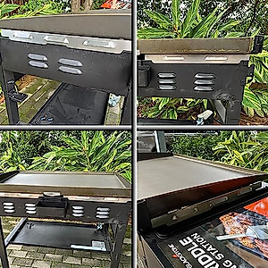 Wind Guard for Blackstone 36" Griddle,Stainless Steel Magnetic for Blackstone Griddle Accessories Fit for Grease Catcher,Hood,Side Shelf,Protect Flames Hold Heat,Wind Screen Gear for Grill Gas Saving