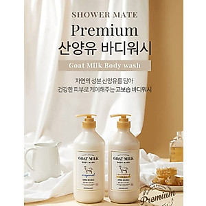 Shower Mate Goat Milk Body Wash- 27 fl oz/ 800mL (Manuka Honey), 27 Fl Oz (Pack of 1)