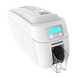 AlphaCard Magicard 300 ID Card Printer System w/ 200 Print YMCKO Ribbon, 300 Premium PVC Cards ID Suite Software (PC) (Dual Sided, PVC Cards w/Mag Strip)