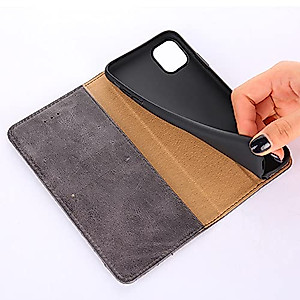 Fansipro Wallet Folio Case for Oppo Reno 2 F, Premium PU Leather Slim Fit Cover for Reno 2 F, 3 Card Slots, Align Cutouts, Gray