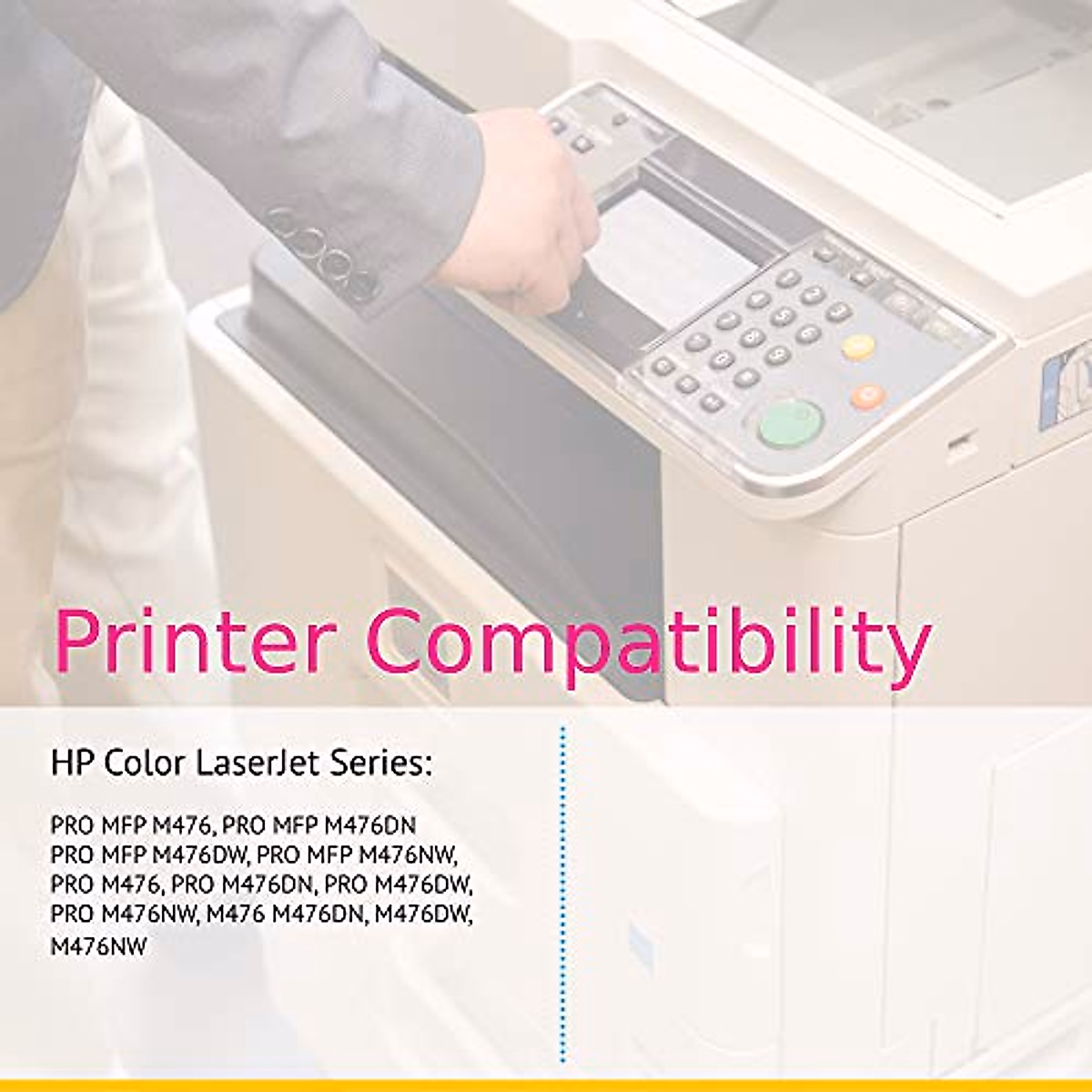 CS Compatible Toner Cartridge Replacement for HP 312A CF380A Black Color Laserjet PRO MFP M476 PRO MFP M476DN PRO M476 M476 M476DN M476DW M476NW 2 Set