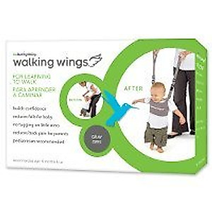 Upspring Baby Walking Wings Learn to Walk Assistant, Gray, Handheld Baby Walker Harness for Babies and Toddlers