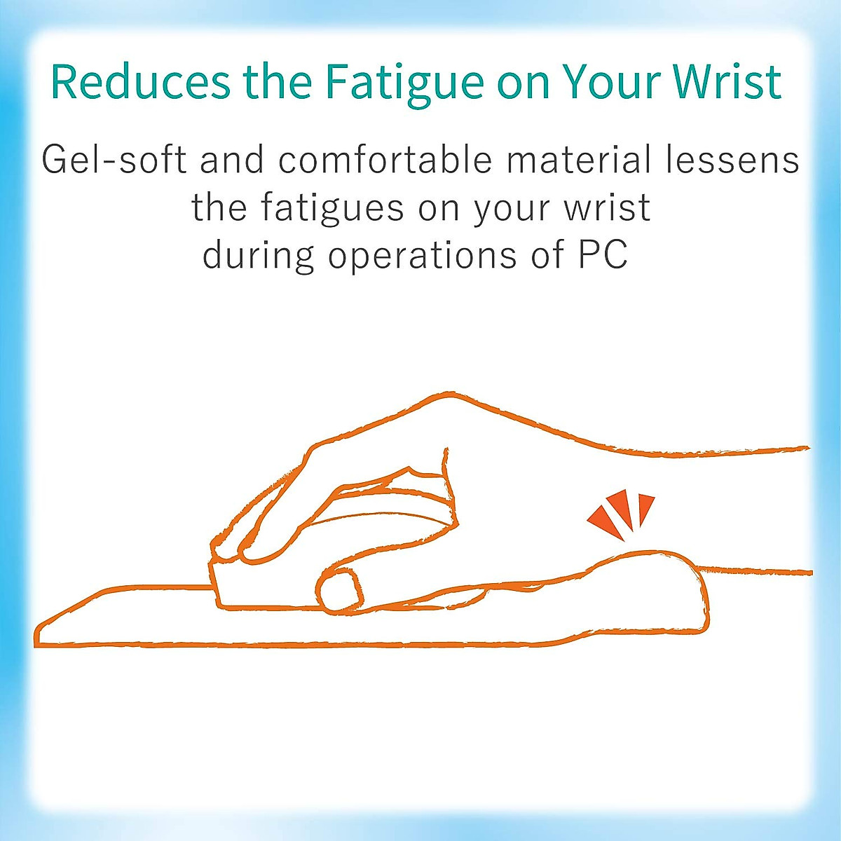 ELECOM Ergonomic Mouse Pad with Wrist Rest Gel Type for Laptop, Office & Home, Pain Relief Non-Slip Rubber Base MP-GELWH