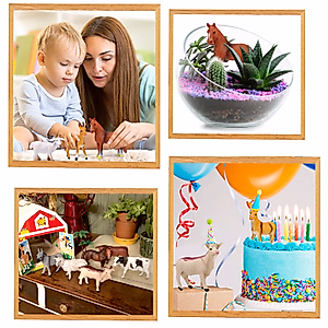 KECIABO Animal Figurines, Big Animal Toys, 8 Pcs Farm Animals Figurines Toys, Realistic Plastic Animals Playset, Educational Learning Toy Set for Kids Toddlers