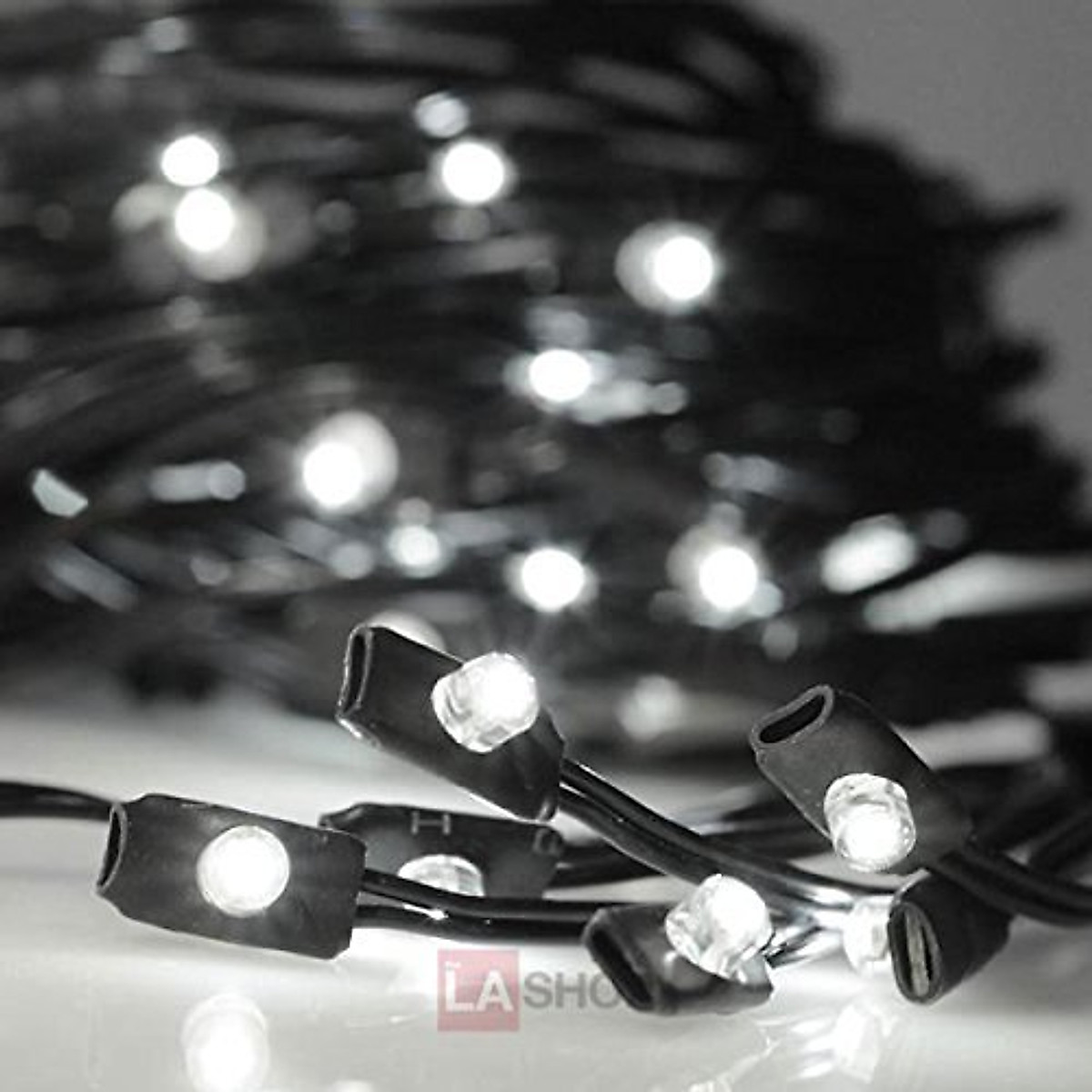 30 LED Lighting 8ft/9ft 6-Rib Wooden Patio Umbrella Solar Panel String Lights Cool White w/Shape Ribs Square for Outdoor Décor Home Garden Café