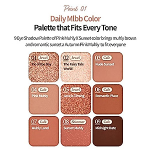 ETUDE HOUSE Play Color Eyes #Pink Muhly Romance | 9 Color Eye Shadow with Warm and Soft Autumn Colors | Eye Makeup | Korean Beauty
