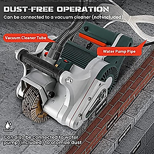 Huanyu Electric Wall Chaser 1 time Molding Wall Groove Cutting Machine Infrared Sighting 4800W Cutting Width 40mm Depth 35mm Wall Chaser Concrete Cutter Magnesium Alloy for Cement Brick Marble 110V