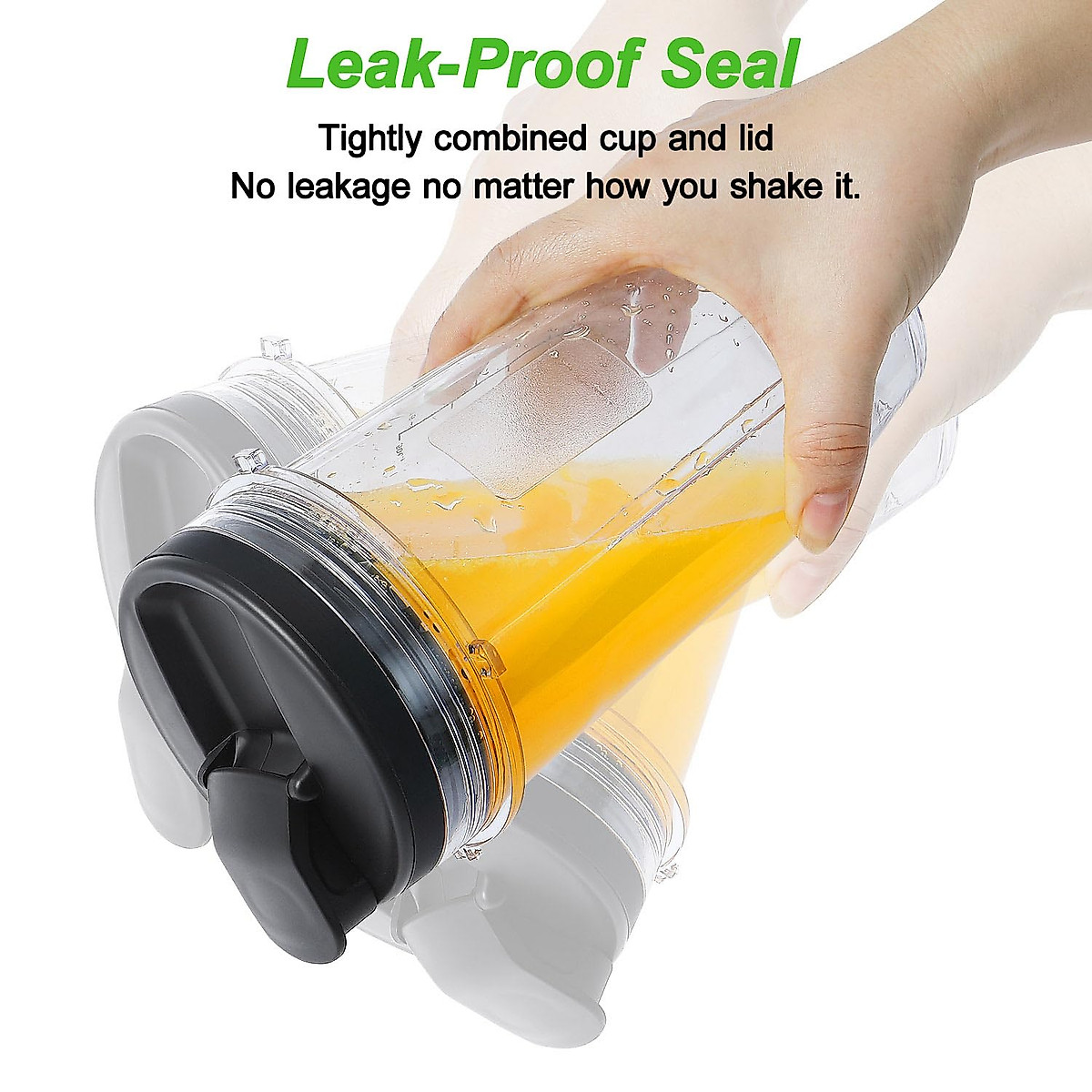 Blender Cups for Ninja, Blender Replacement Parts 24oz Cup with Sip & Seal Lid for Nutri Ninja Auto IQ Series BL450 BL480 BL640 BL642 SS101 SS351, For Smoothies, Shakes & More, Durable and Sturdy