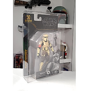 EVORETRO Action Figure Display Case for 6 in Star Wars Black Series Archive 50th Carded - 10 Pack - Clear 0.40 mm Thick PET Plastic Protective Box Case Storage - Keep Your Collection in Mint Condition