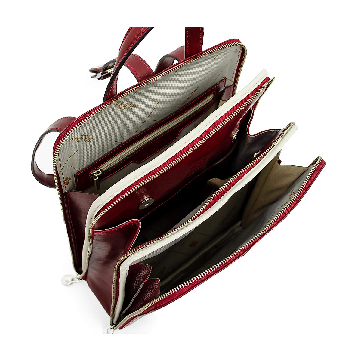 Time Resistance Leather Backpack Convertible to Shoulder Bag - Handmade For Laptops up to 12 Inches Daybag Rucksack