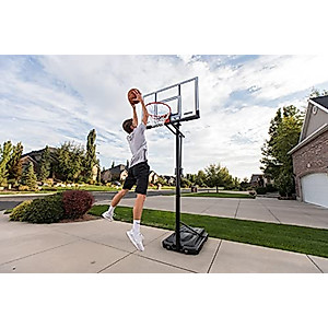 Lifetime 90061 Portable Basketball System, 52 Inch Shatterproof Backboard,Black