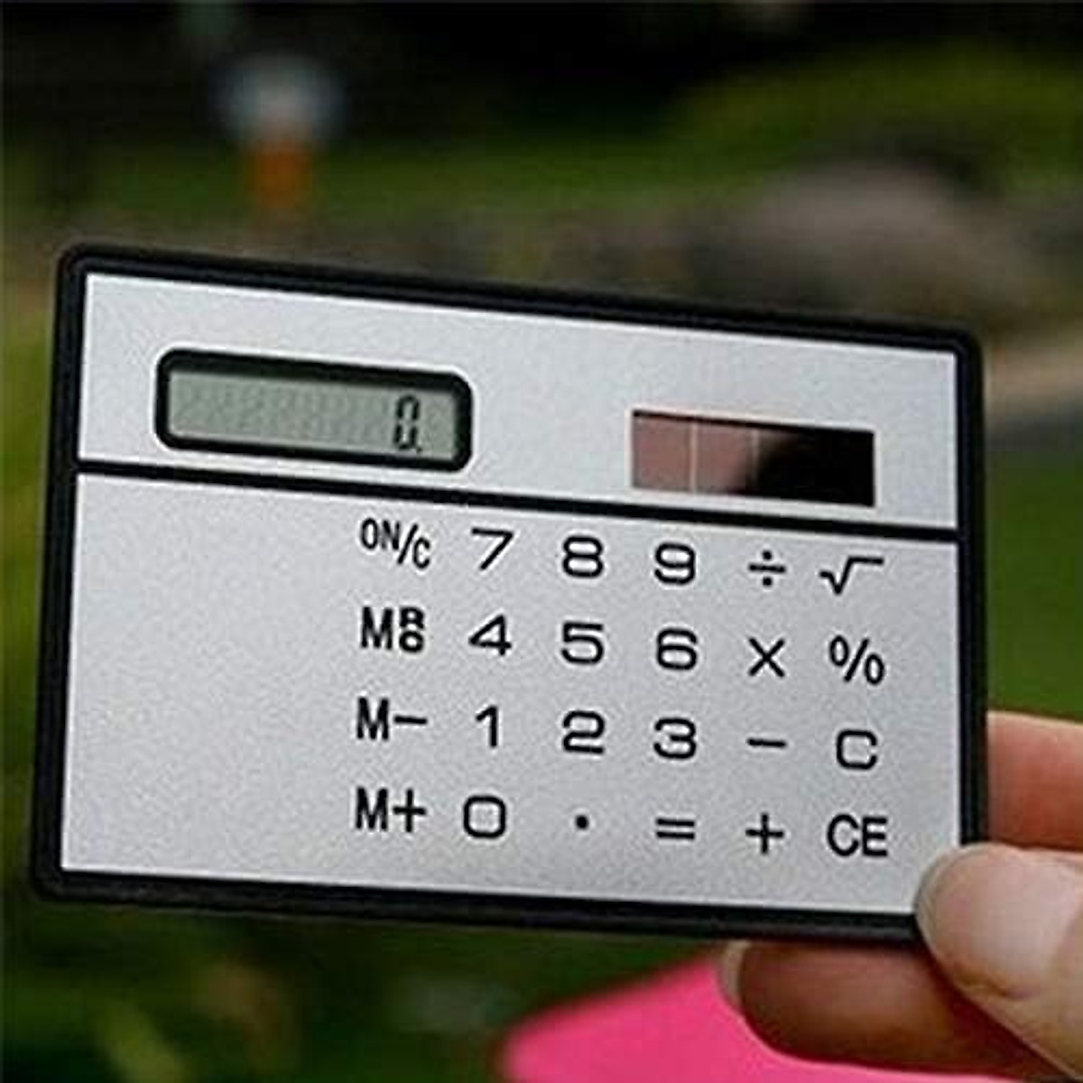 8 Digit Silver and Black Ultra Thin Solar Power Calculator with Touch Screen Credit Card Design Portable Mini Calculator for Business School Basic Office Calculators