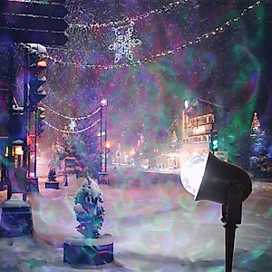 Wave Projector Outdoor, Ocean Wave Light Projector with Remote Control, Waterproof LED Projector Lamp 3D Water Effect for Xmas New Year Halloween Birthday Wedding Party Kids Adult Indoor Outdoor