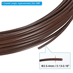 PATIKIL Wicker Repair Kit, Round Synthetic Fix Kit Vinyl Plastic Rattan Replacement for Garden Furniture Rattan Chair Sofa Couch Basket 0.55 LB, Black Brown